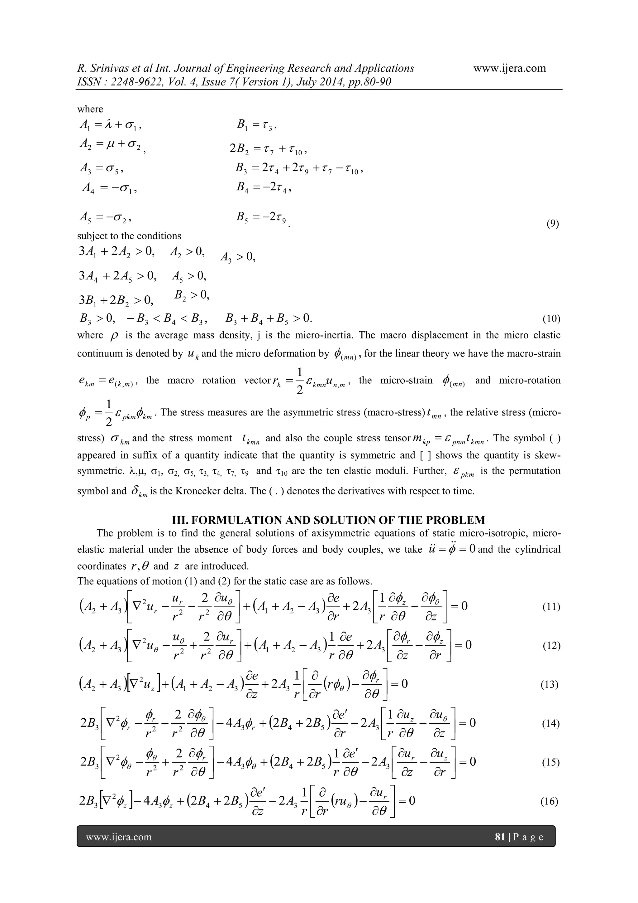 General Solution of Equations of Motion of Axisymmetric Problem of Micro-Isotropic, Micro ...