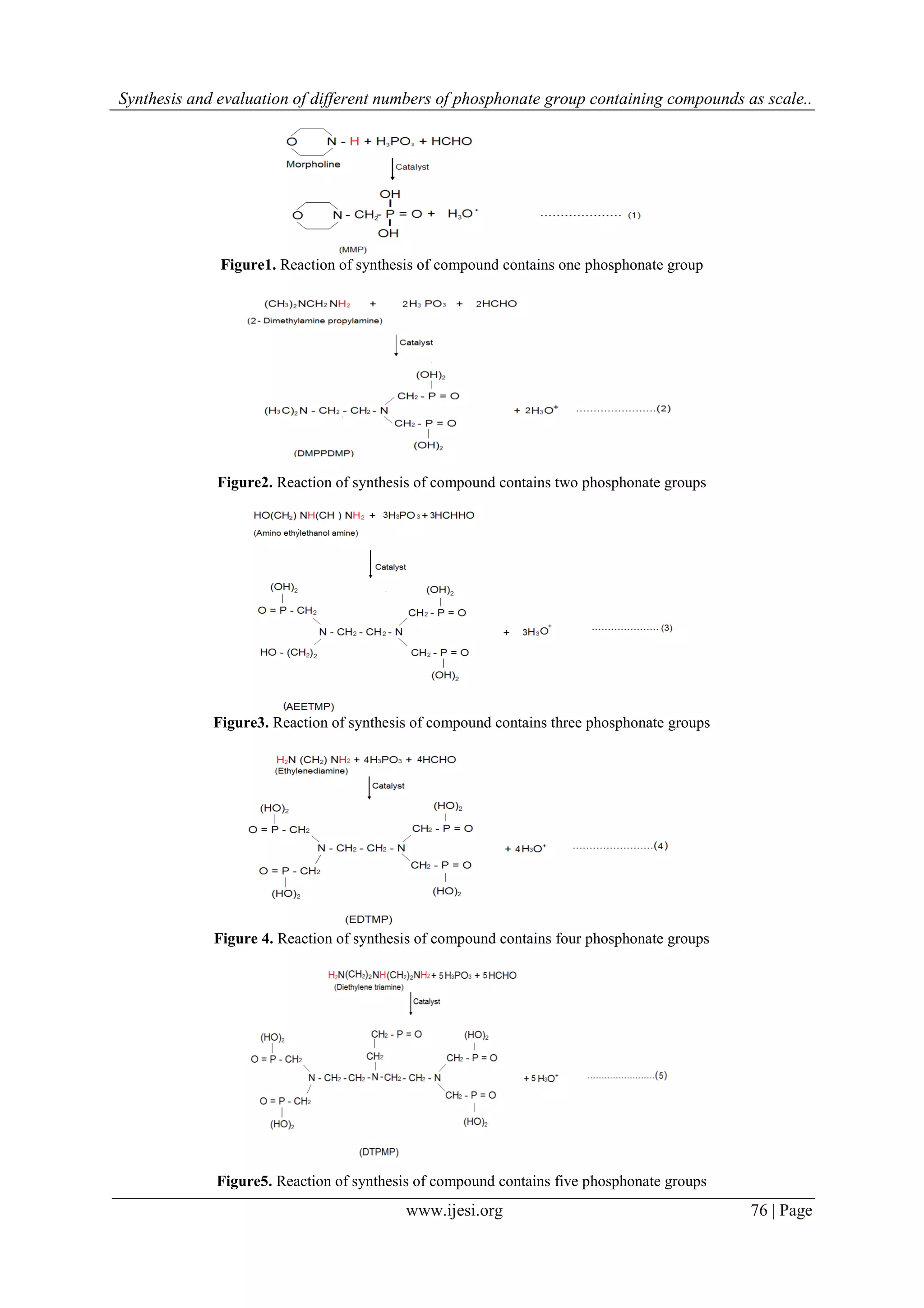 Synthesis And Evaluation of Different Numbers of Phosphonate Group ...