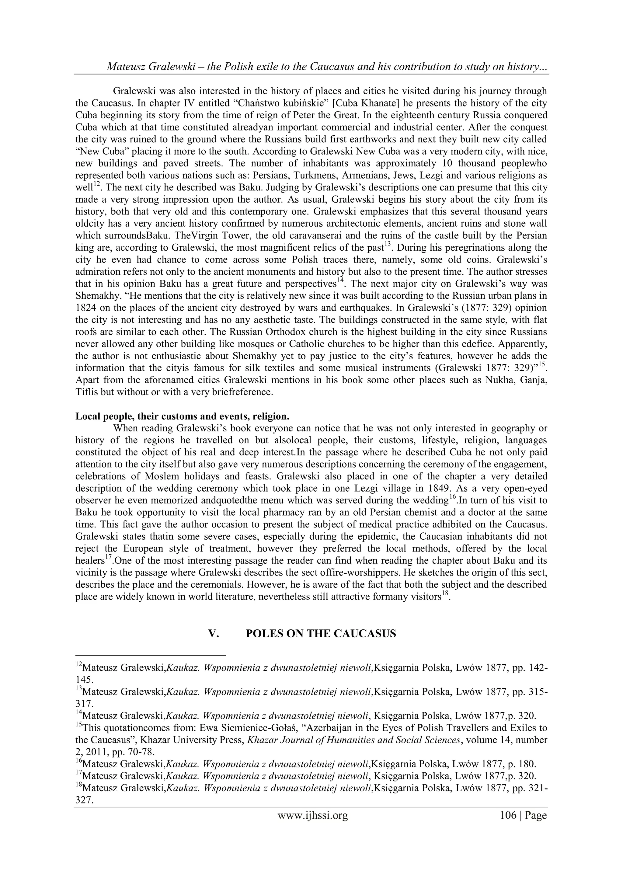 Mateusz Gralewski– the Polish exile to the Caucasus and his ...