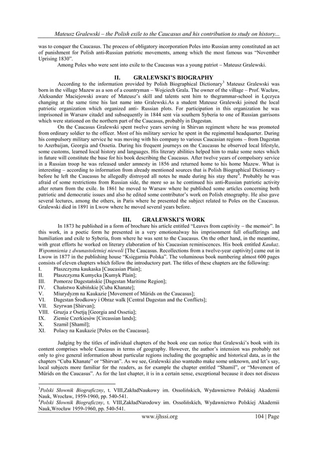 Mateusz Gralewski– the Polish exile to the Caucasus and his ...