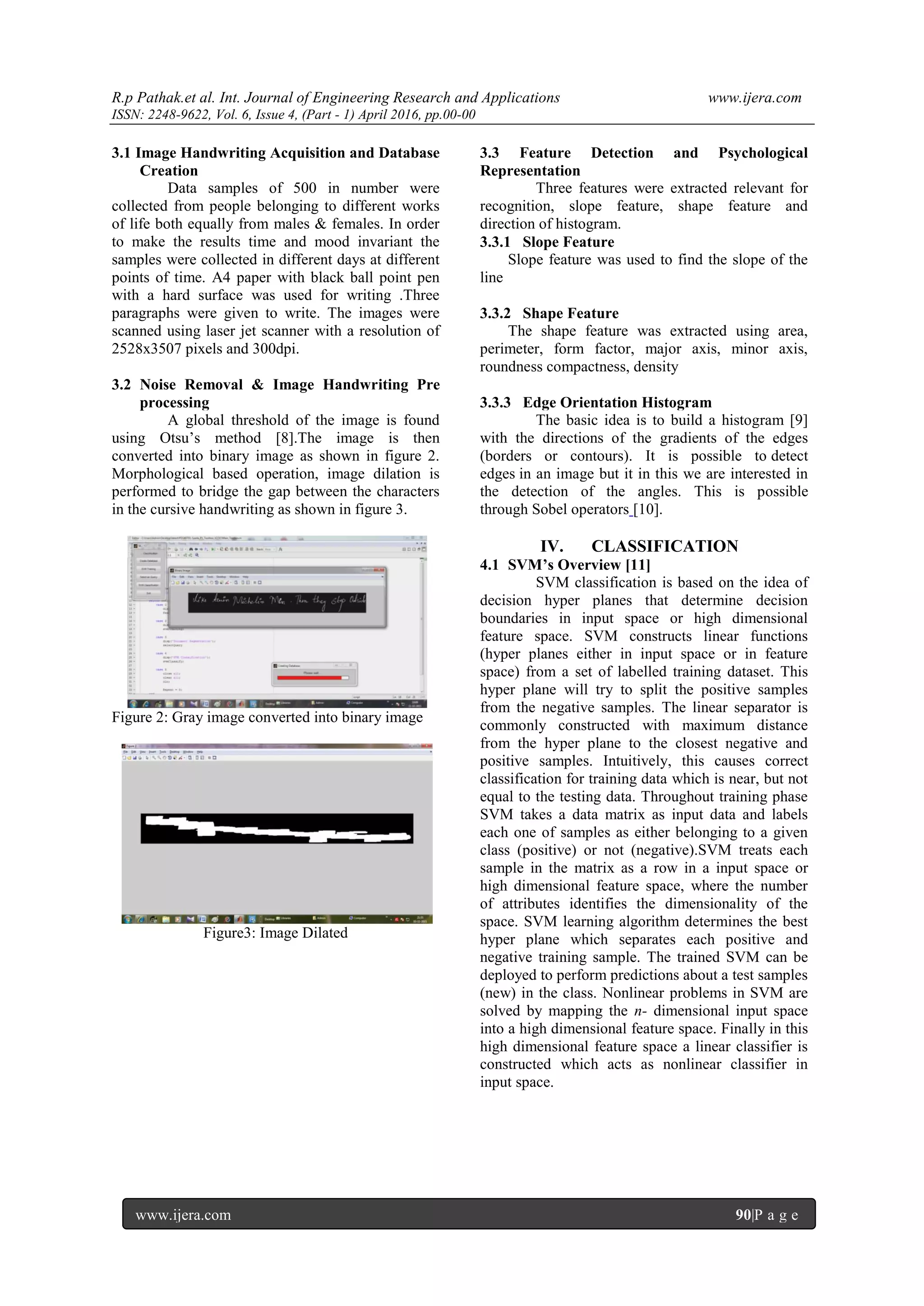 SVM Based Identification of Psychological Personality Using Handwritten ...