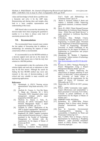 Strategic Planning of Water System Projects in Alexandria | PDF