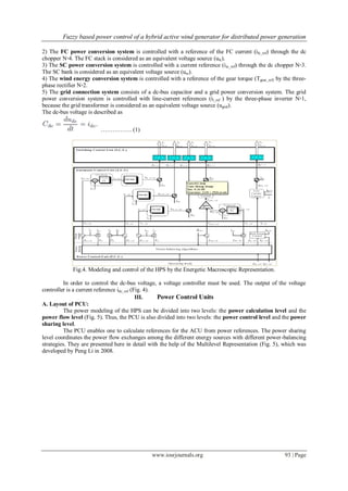 Fuzzy based power control of a hybrid active wind generator for distributed power generation ...