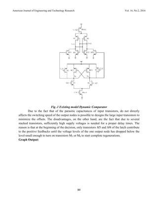 ANALYSIS AND DESIGN OF DOUBLE TAIL COMPARATOR USING A LOW POWER GATING ...