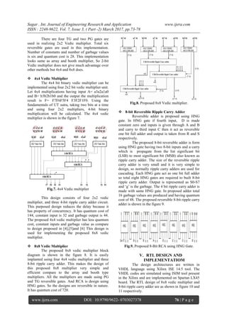 Design of Low Power Vedic Multiplier Based on Reversible Logic | PDF