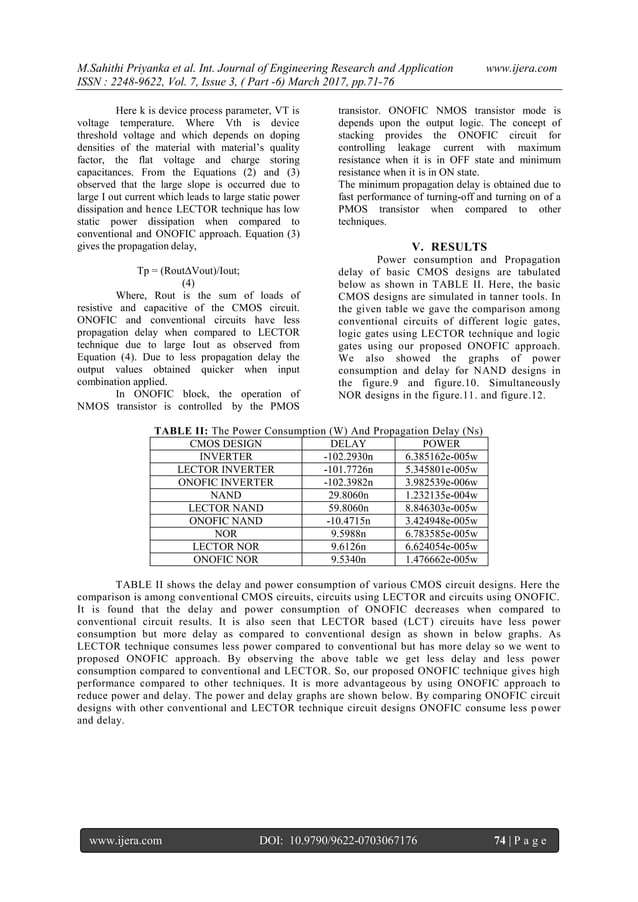High Performance And Low Power Vlsi Cmos Circuit Designs Using Onofic Approach Pdf