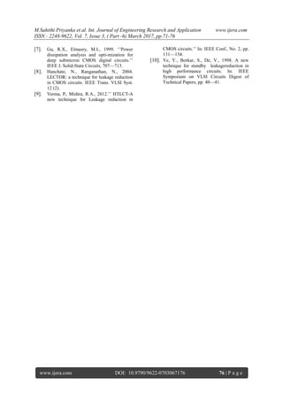 High Performance and Low power VLSI CMOS Circuit Designs using ONOFIC ...