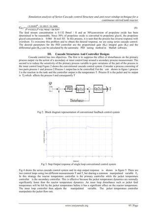 Simulation analysis of Series Cascade control Structure and anti-reset ...