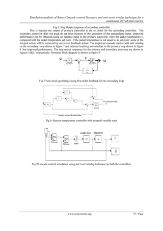 Simulation analysis of Series Cascade control Structure and anti-reset windup technique for a ...