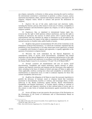 COMBATING DEFAMATION OF RELIGIONS : REVISED DRAFT RESOLUTION | PDF