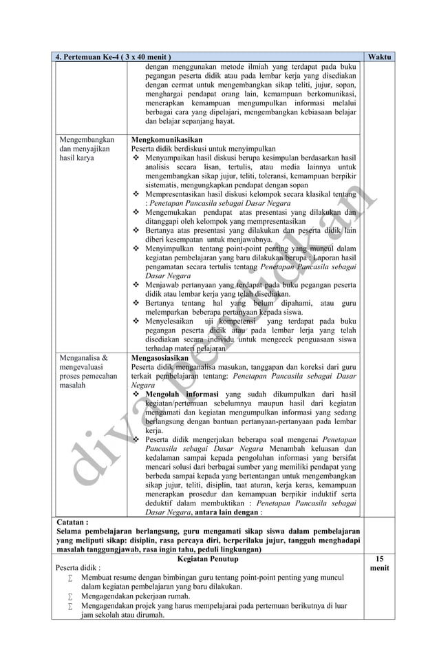 Contoh RPP Revisi 2017 Pendidikan Pancasila dan Kewarganegaraan (PPKN ...