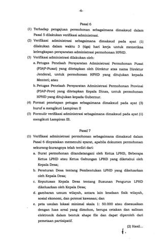 Perdirjen PSKL 11/2016 tentang Permohonan HPHD | PDF | Free Download