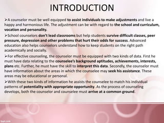 Role and Qualities of a school counsellor | PPTX