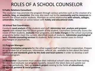 Role and Qualities of a school counsellor | PPTX