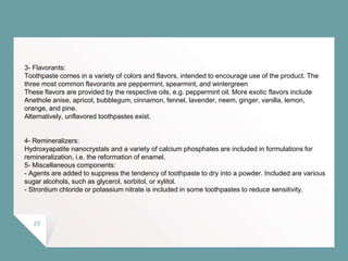 toothpaste - dental school seminar | PPTX