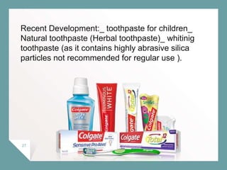 toothpaste - dental school seminar | PPTX