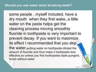 toothpaste - dental school seminar | PPTX