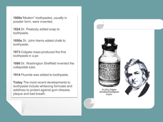 toothpaste - dental school seminar | PPTX | Dental Health | Diseases ...