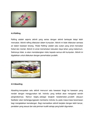 sukan dan rekreasi | DOCX