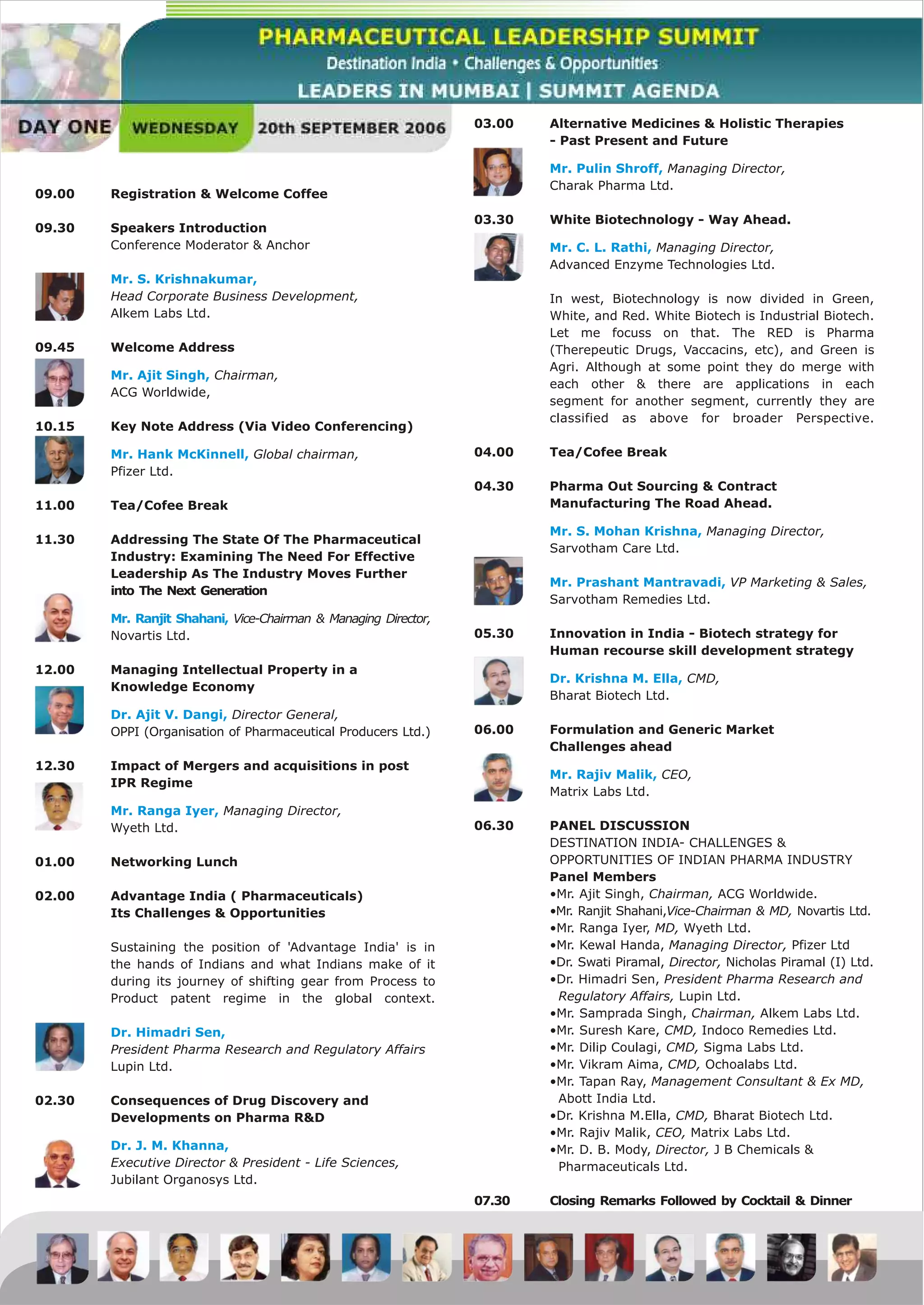 1st annual pharmaceutical leadership summit | PDF
