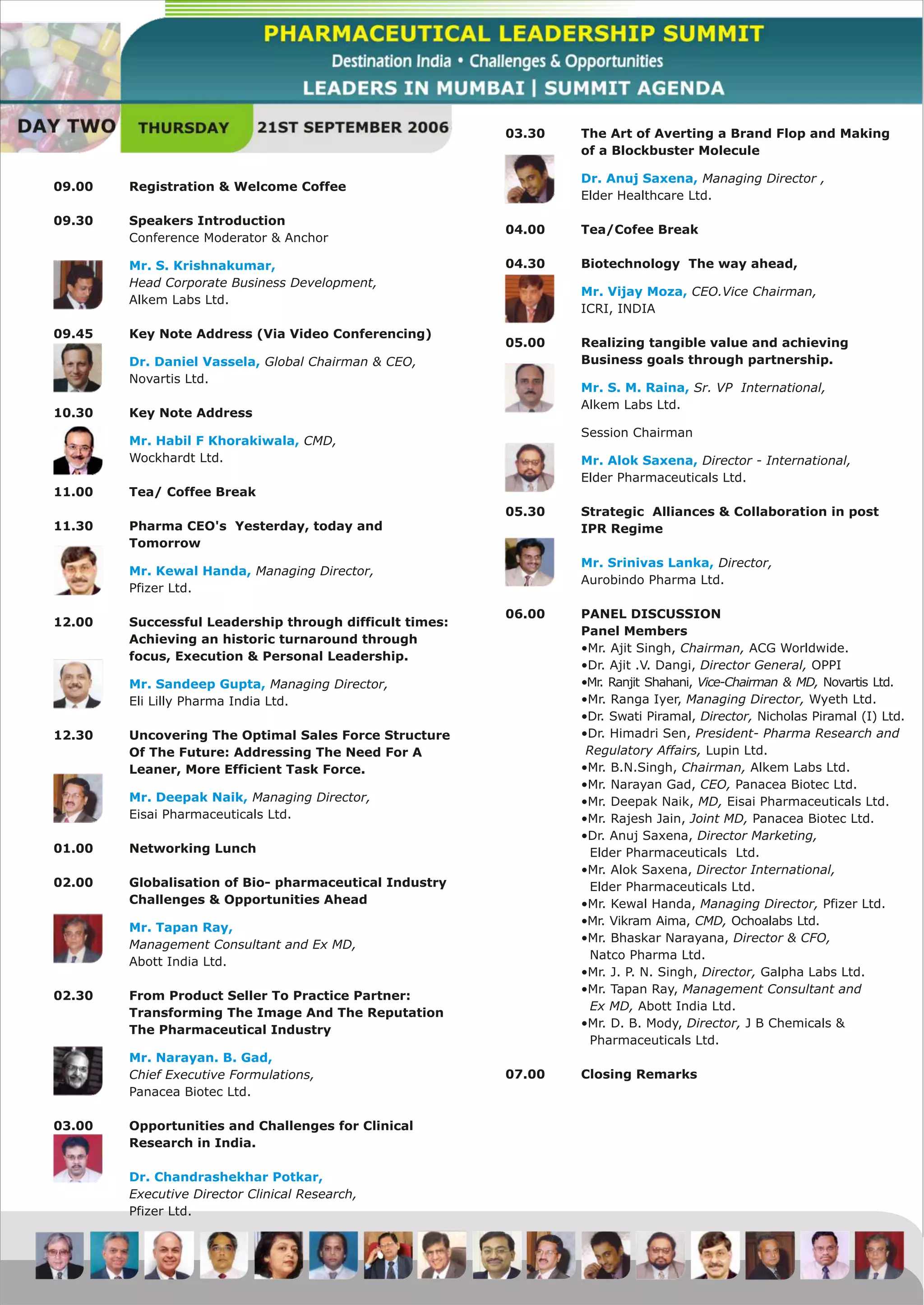 1st annual pharmaceutical leadership summit | PDF
