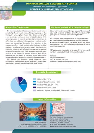 1st annual pharmaceutical leadership summit | PDF