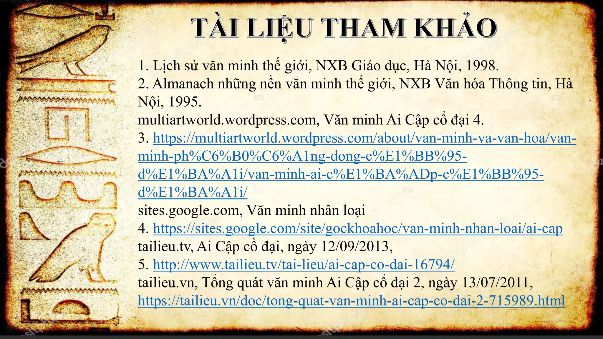 [PPT] Lịch sử hình thành nền văn minh Ai Cập cổ đại | PPTX