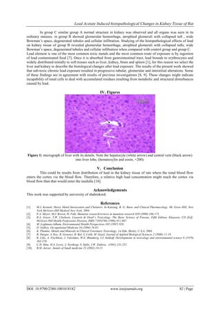 Lead Acetate Induced histopathological Changes in Kidney Tissue of Rat ...