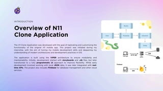 N11 Intern Project Detailed Presentation | PDF | Web Development | Internet