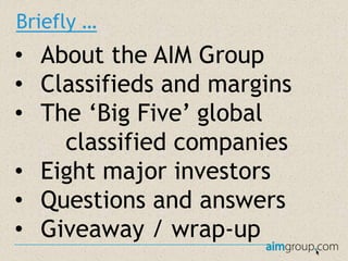AIM Group - NOAH13 London | PPT
