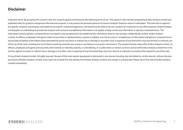 Enders Analysis - NOAH13 London | PPTX