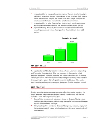 N156 adaptive planning roi case study - docu sign | PDF | Business Accounting & Finance | Business