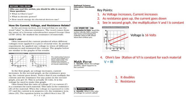 Resistance, Voltage, Current, Fundamental | PPTX
