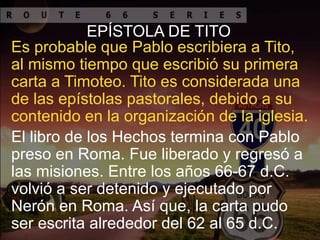 Estudio Panorámico de la Biblia: Tito | PPTX