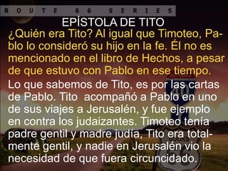 Estudio Panorámico de la Biblia: Tito | PPTX