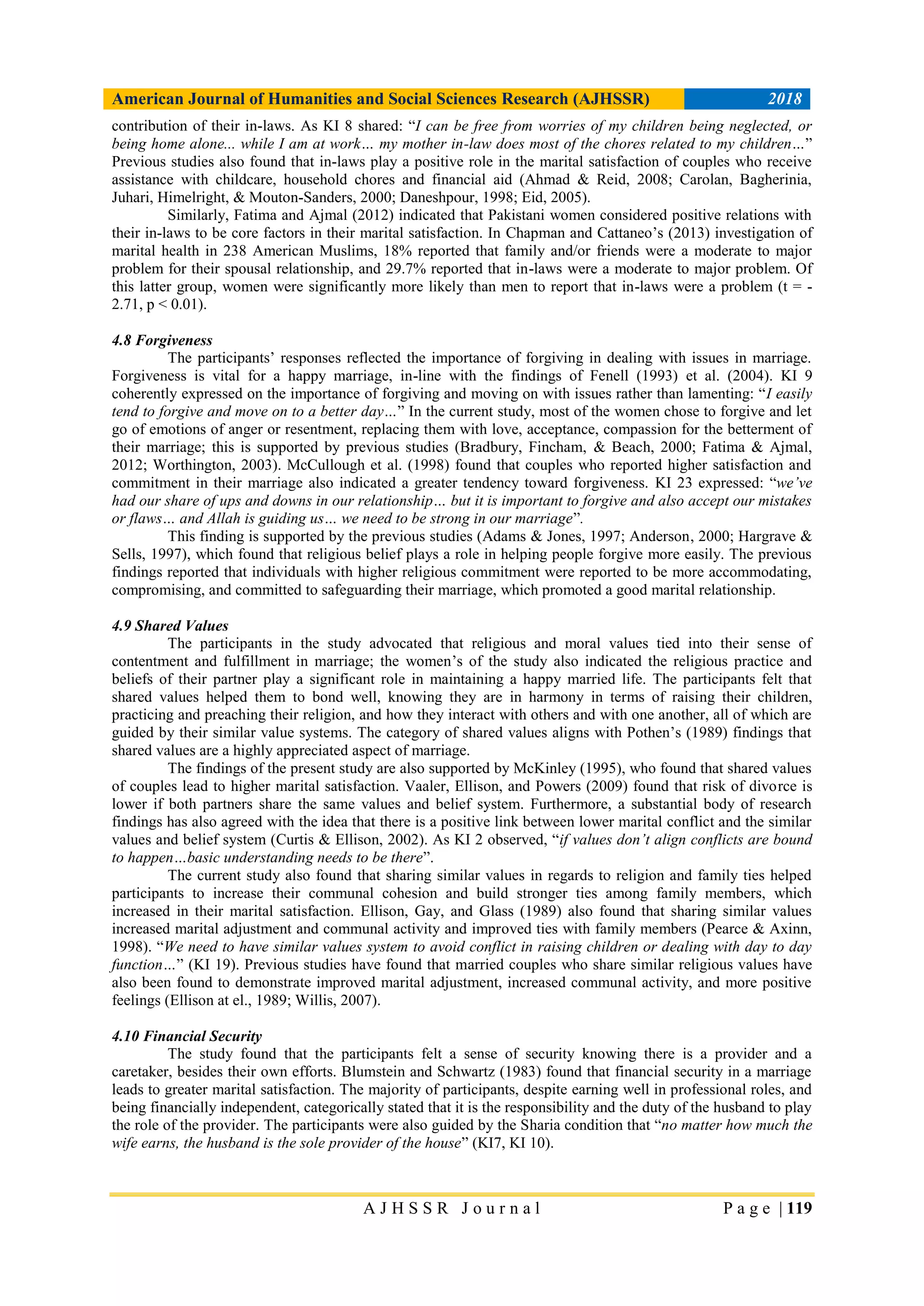Predicting Marital Satisfaction among Indian Muslim Women: A ...