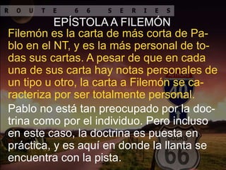 Estudio Panorámico de la Biblia: Filemon | PPTX