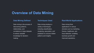 data minig for eng with all topics and history | PPTX | Databases ...