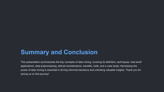 data minig for eng with all topics and history | PPTX | Databases ...