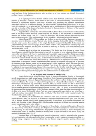 ANALYTICS OF AESTHETIC JUDGMENT | PDF