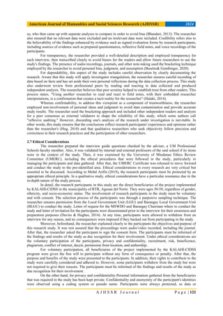 KALAHI-CIDSS PROGRAM: VIEWS OF THEBENEFICIARIES IN RTR, AGUSAN DEL ...