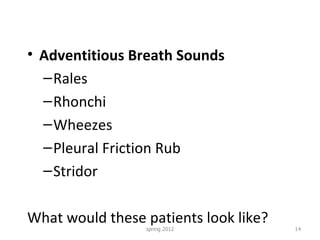 N 295 lecture 7 respiratory student copy | PPT