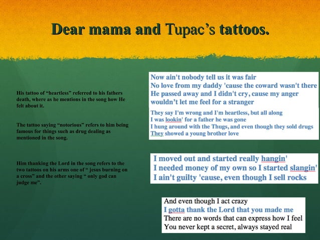 Further Oral Activity Dear Mama tupac. | PPT