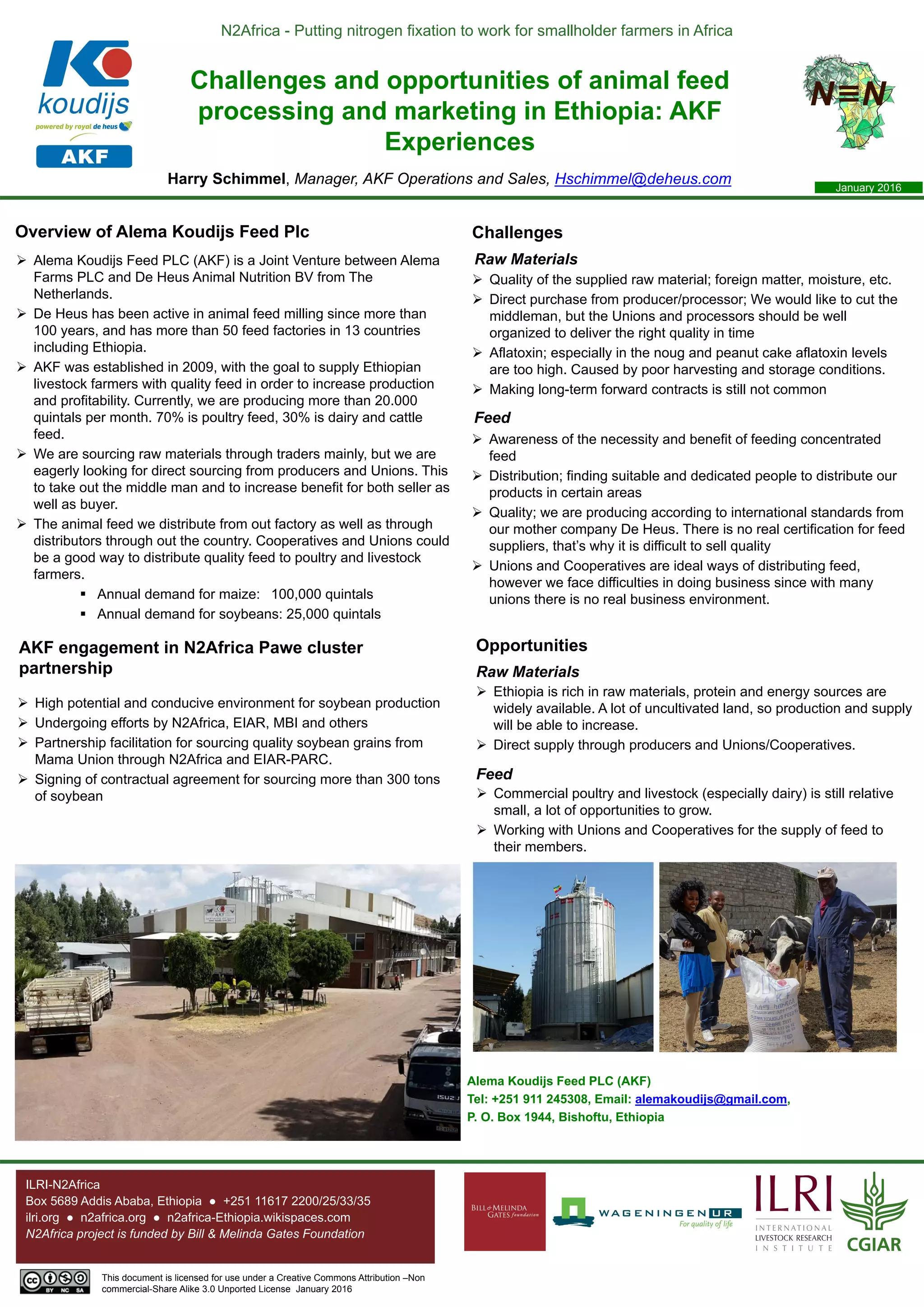 Challenges and opportunities of animal feed processing and marketing in ...