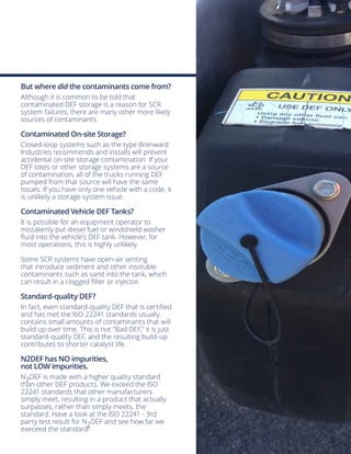 N2DEF viewbook, Diesel Exhaust Fluid. | PDF | Chemistry | Science