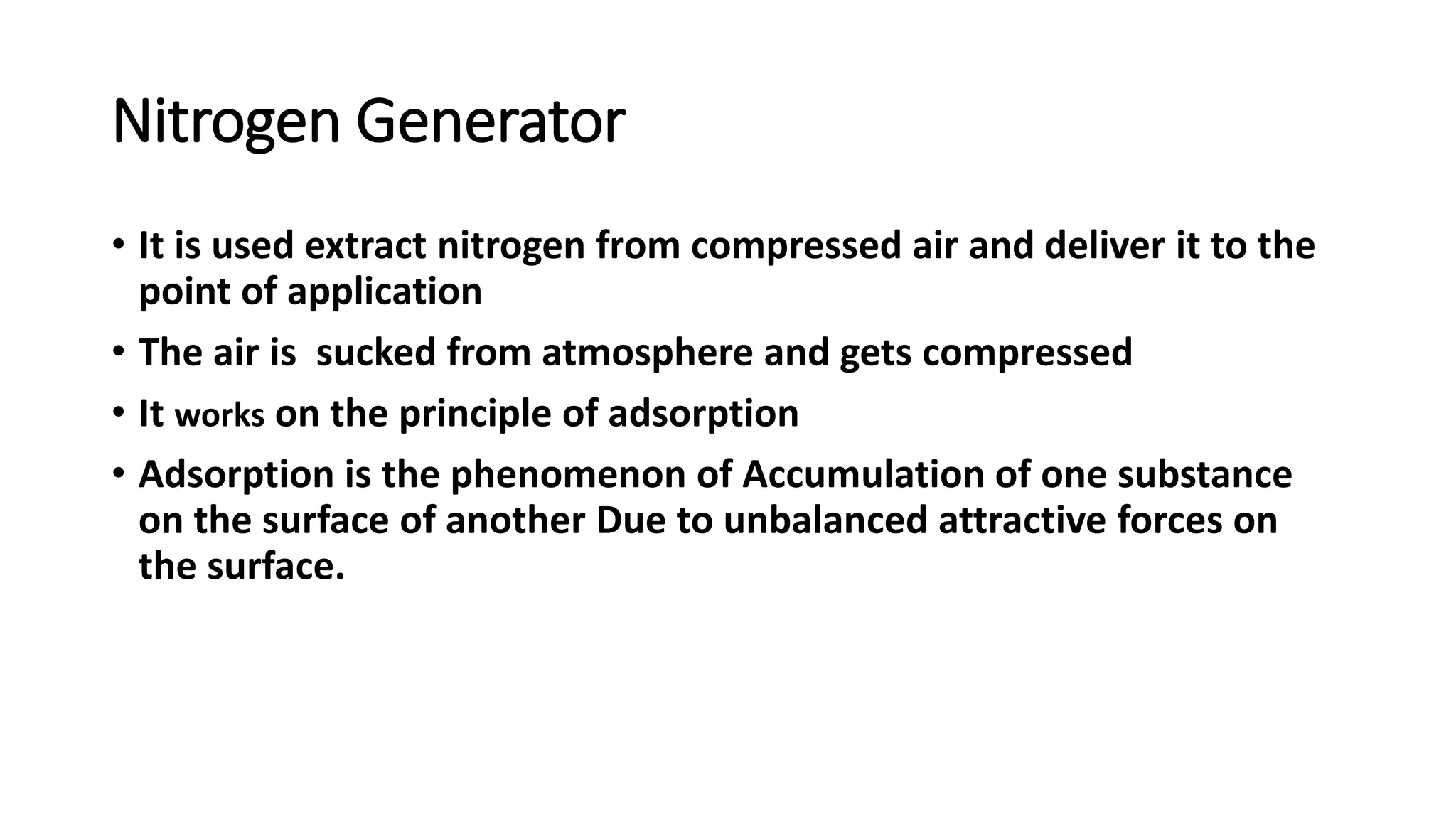Nitrogen Generator | PPTX