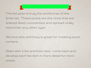 12 Types of Blog Posts - Kickstart Your Next Teacher Blog Posts | PPT