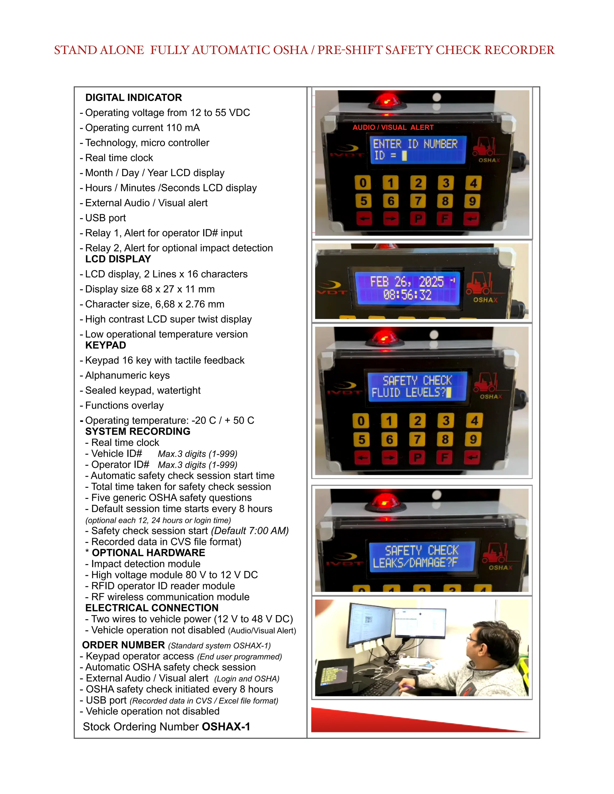 Automatic Operator Daily safety check leaflet. Application for all type ...