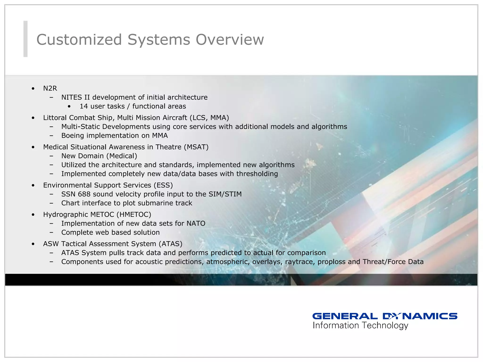 Navy Integrated Tactical Environmental System (NITES2) | PPT