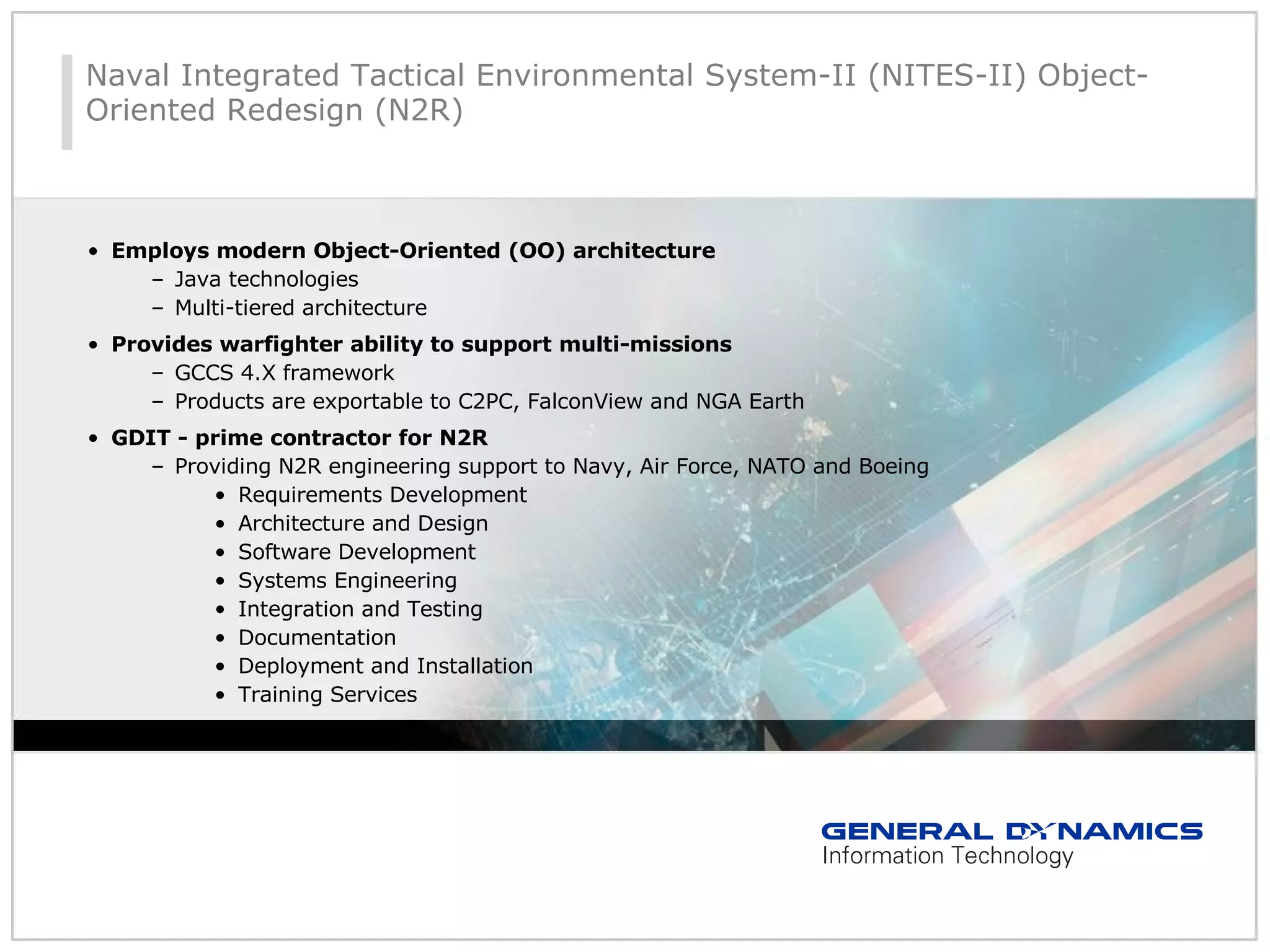 Navy Integrated Tactical Environmental System (NITES2) | PPT